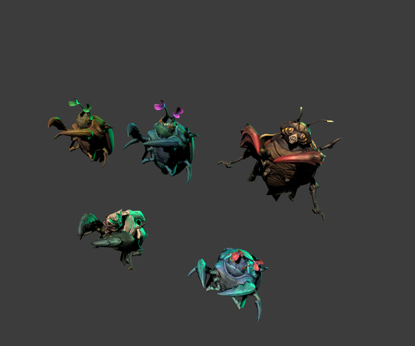 ArtStation - Beetle Creature Bug Mutant | Game Assets