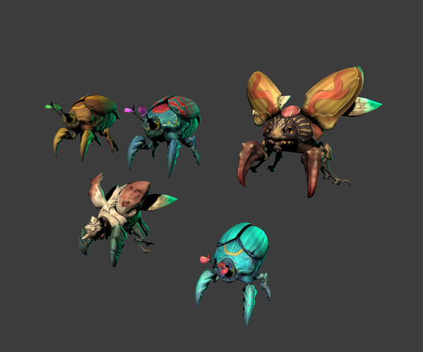 ArtStation - Beetle Creature Bug Mutant | Game Assets