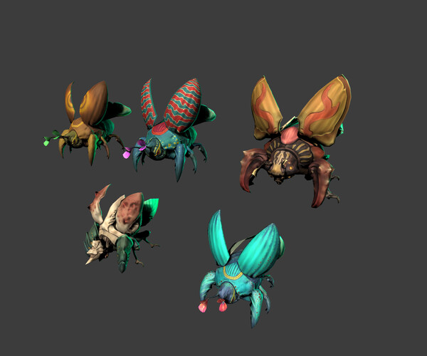 ArtStation - Beetle Creature Bug Mutant | Game Assets