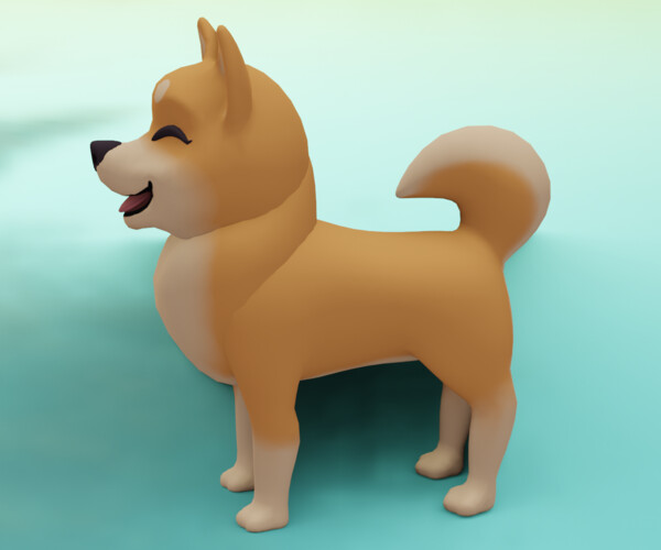 ArtStation - ANIMATED CATOON DOG LOW POLY | Game Assets