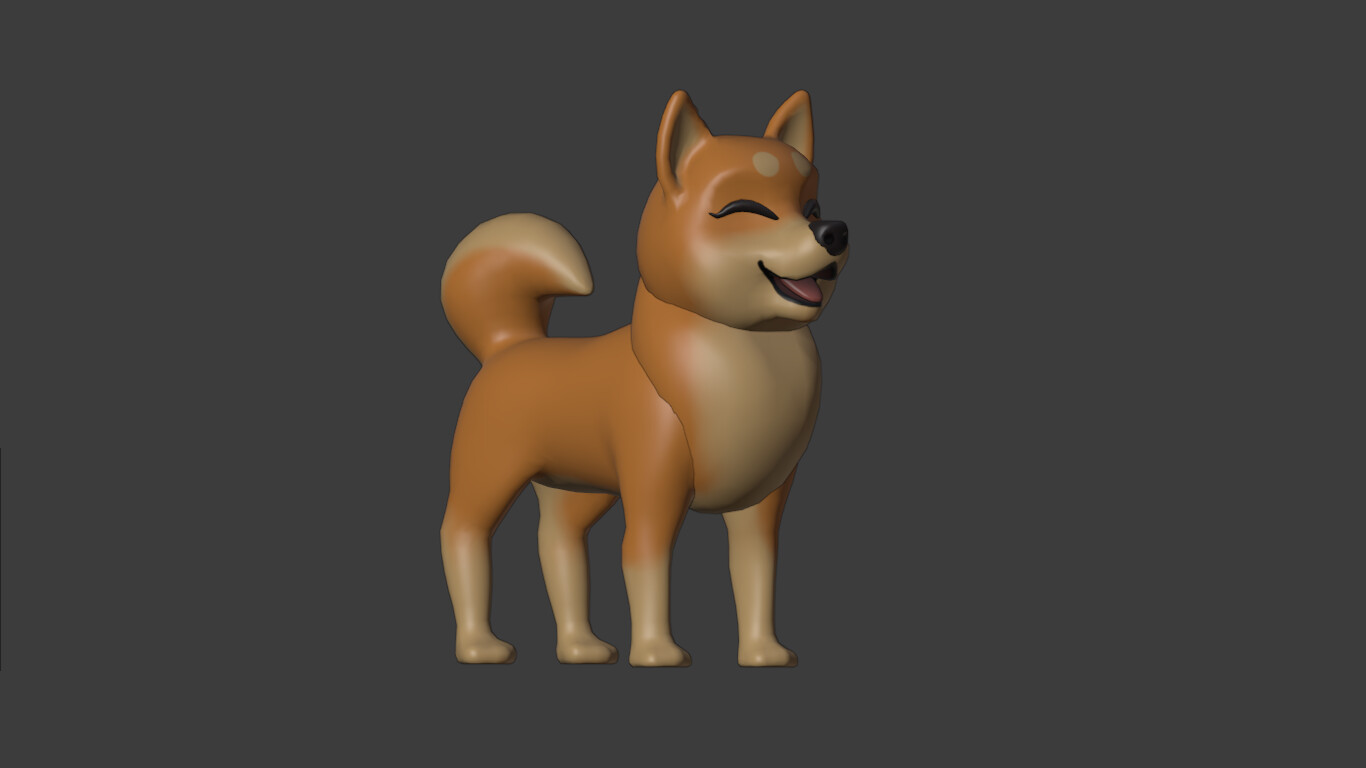 ArtStation - ANIMATED CATOON DOG LOW POLY | Game Assets