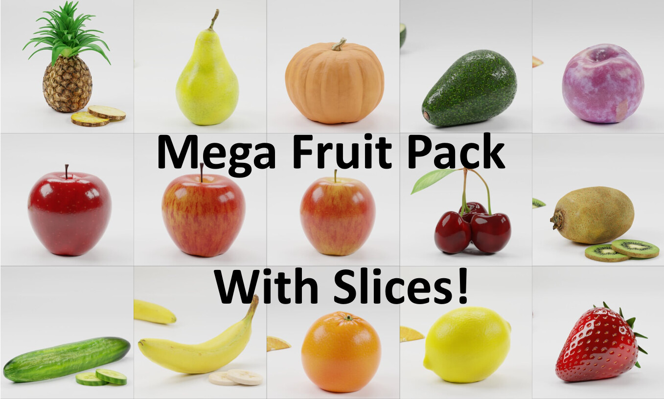 ArtStation - Sliced Fruits MEGA Pack - Game Ready Fruit Assets | Game ...