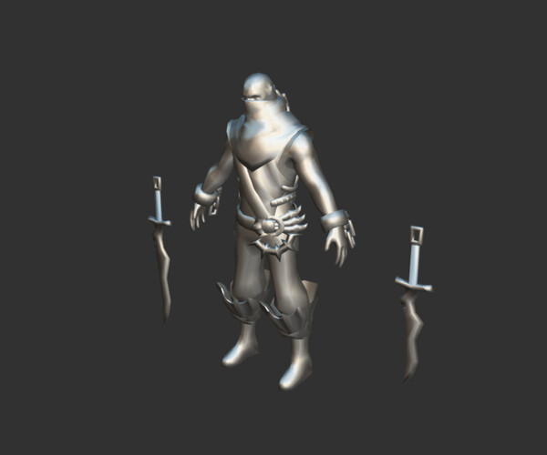 ArtStation - Male Assassin Mutant Dagger | Game Assets