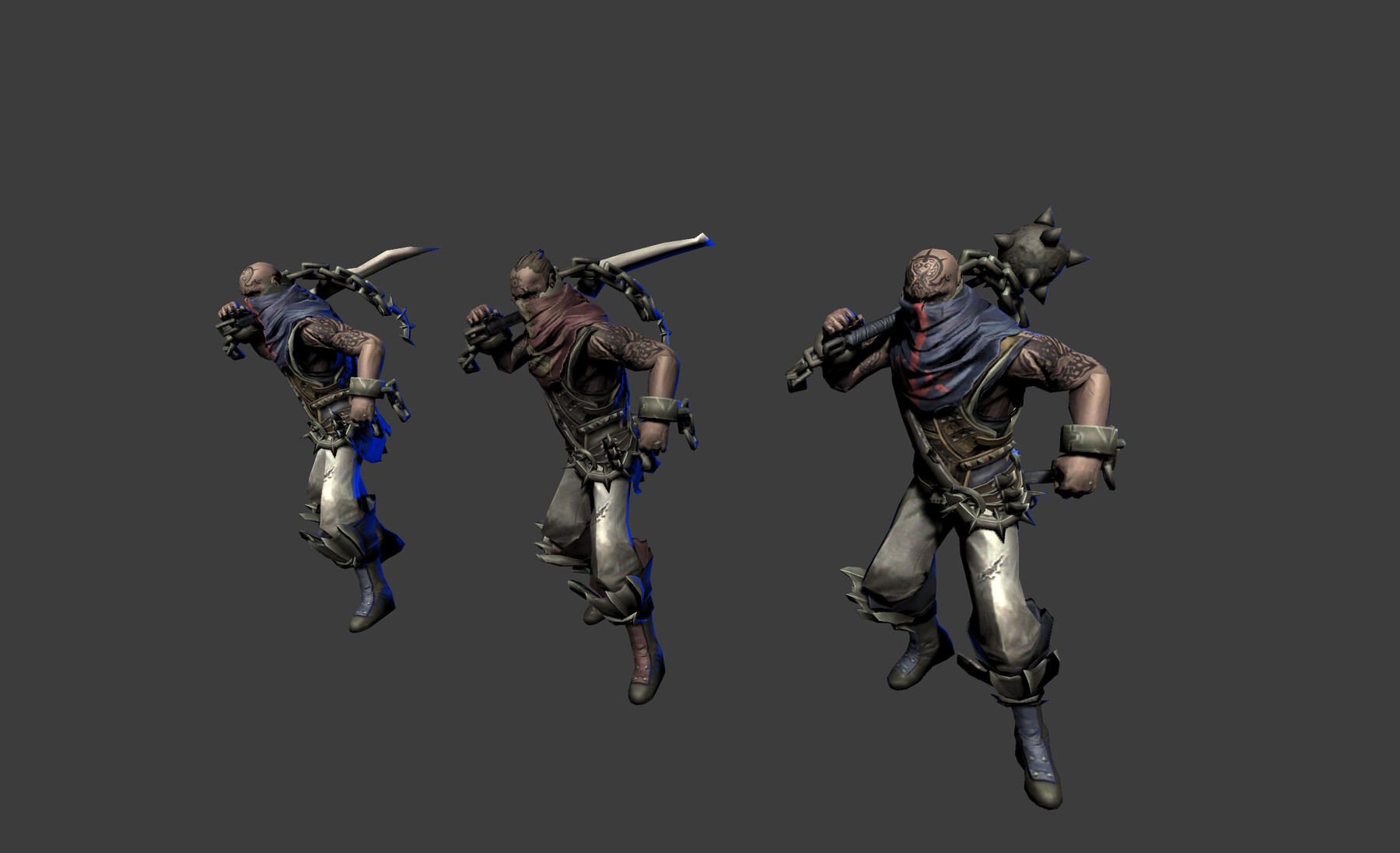 ArtStation - Male Assassin Mutant Dagger | Game Assets