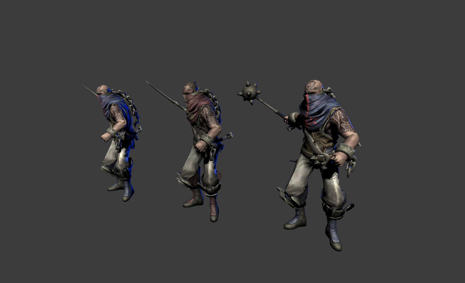 ArtStation - Male Assassin Mutant Dagger | Game Assets