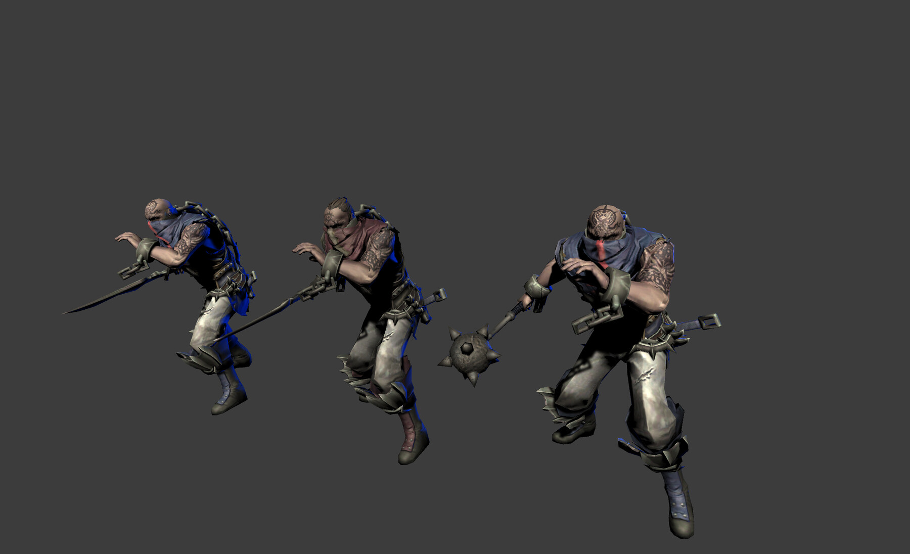 ArtStation - Male Assassin Mutant Dagger | Game Assets