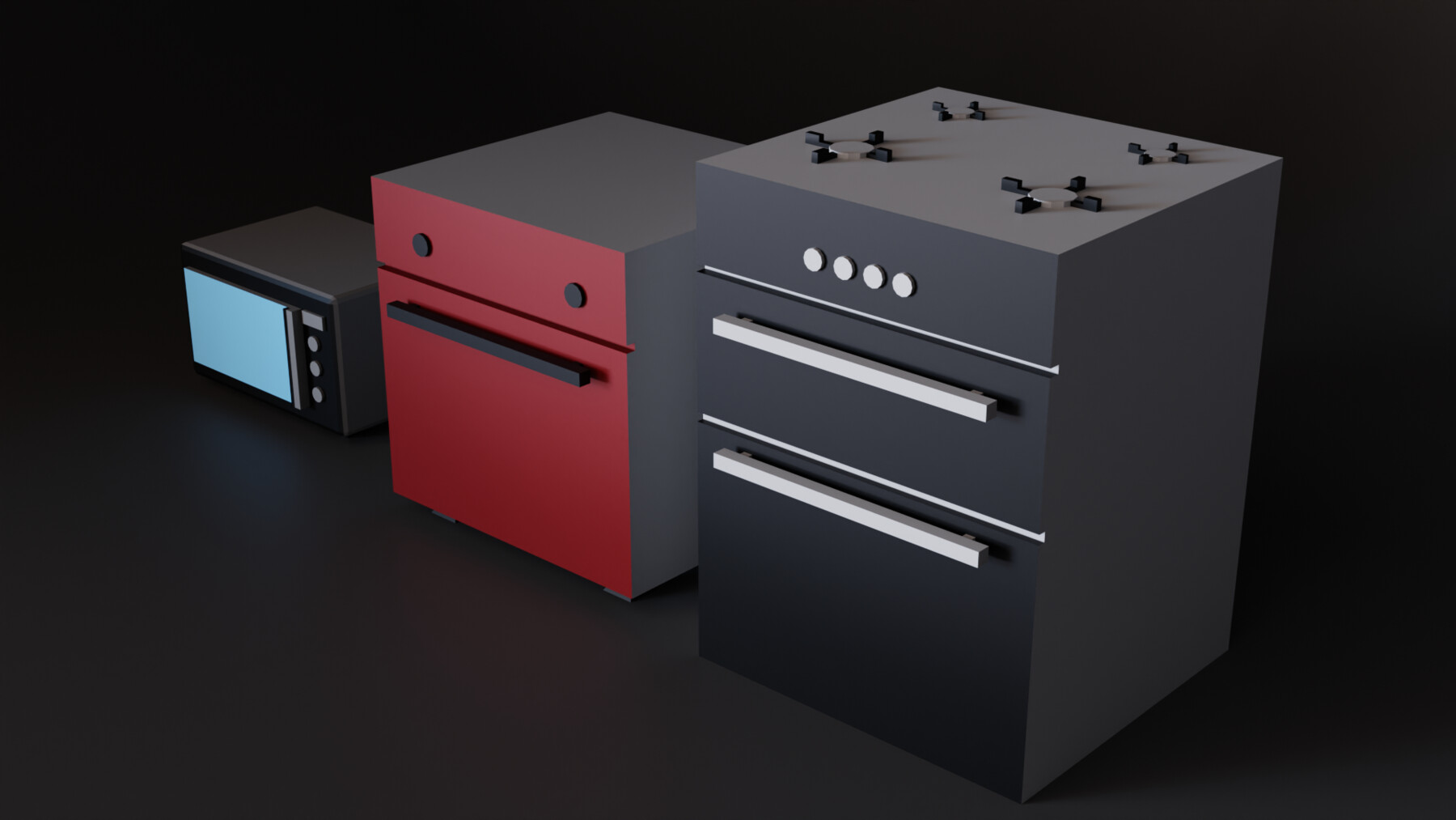 ArtStation - Low poly kitchen set | Game Assets