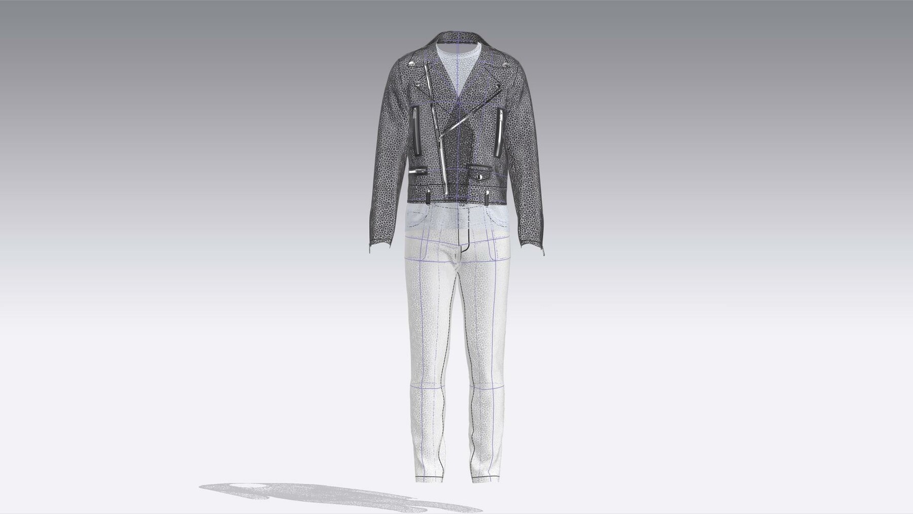 ArtStation - Leather Biker Jacket, Marvelous Designer, Clo3D +fbx, obj ...