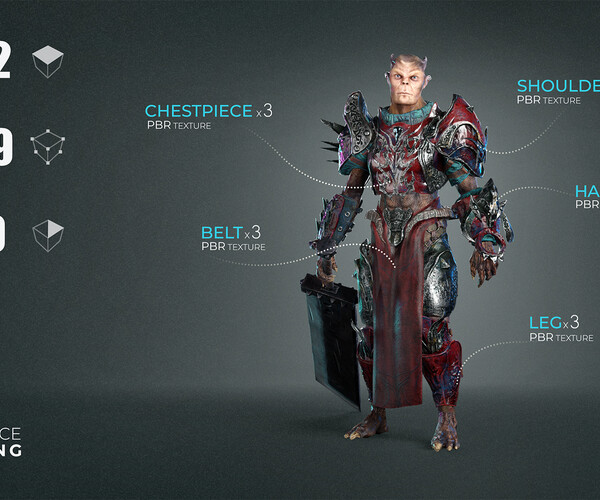 ArtStation - Fantasy Creature Warrior | Game Assets