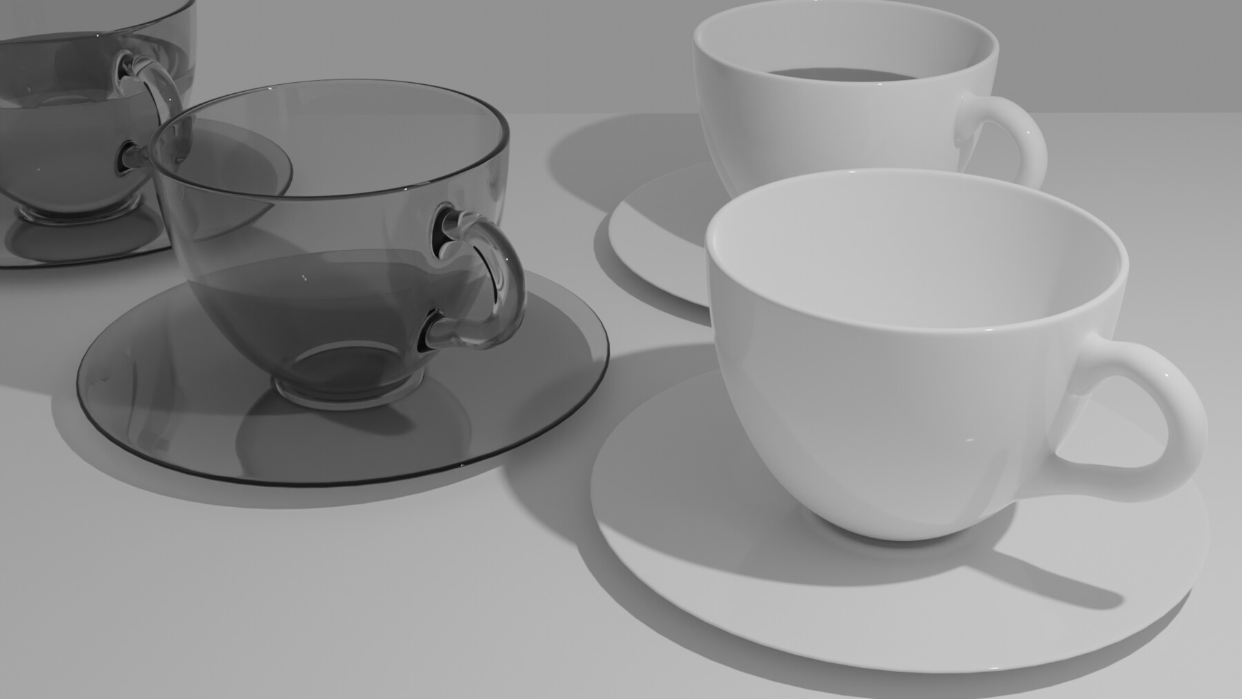 ArtStation - Tea porcelain and glass Coffee Cups 3D Model Set ...