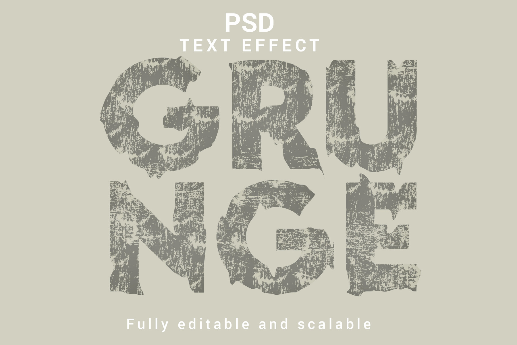 ArtStation - Grunge PSD fully editable text effect. Layer style PSD ...