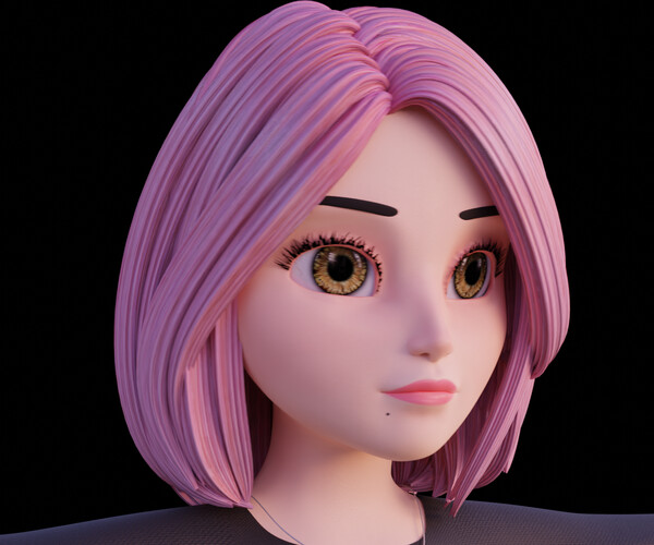 ArtStation - Cartoon Woman- Fully Rigged | Resources