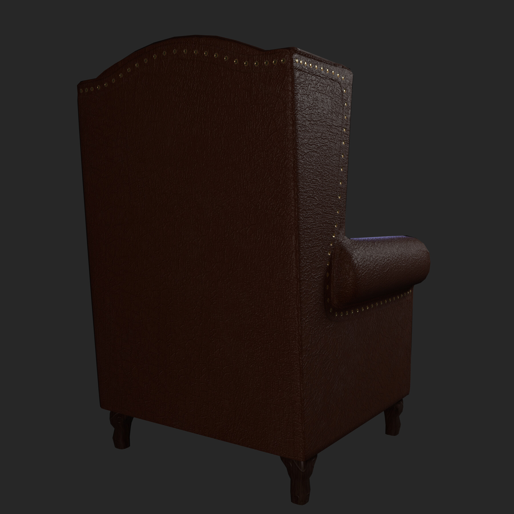 ArtStation - Low Poly Leather Armchair | Game Assets