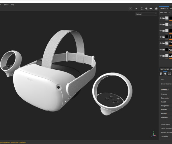 ArtStation - Oculus Quest 2 VR Headset with Controllers 3D Model ...