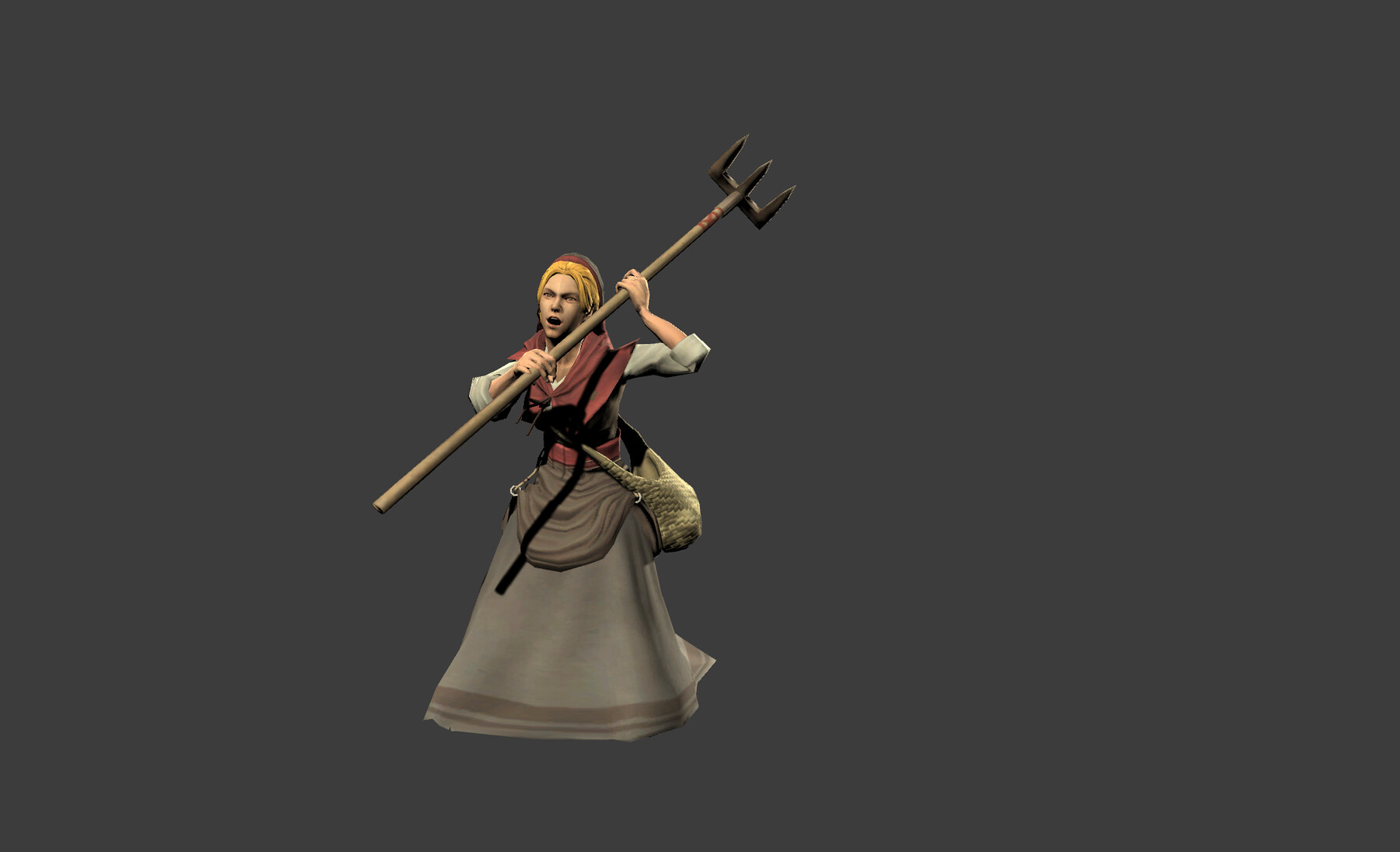 ArtStation - Medieval Worker Farmer Female | Game Assets