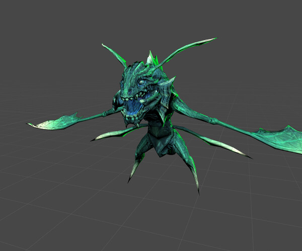 ArtStation - Flying Lizard Mutant Bat | Game Assets