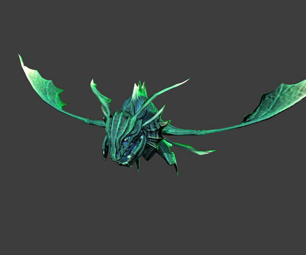 ArtStation - Flying Lizard Mutant Bat | Game Assets