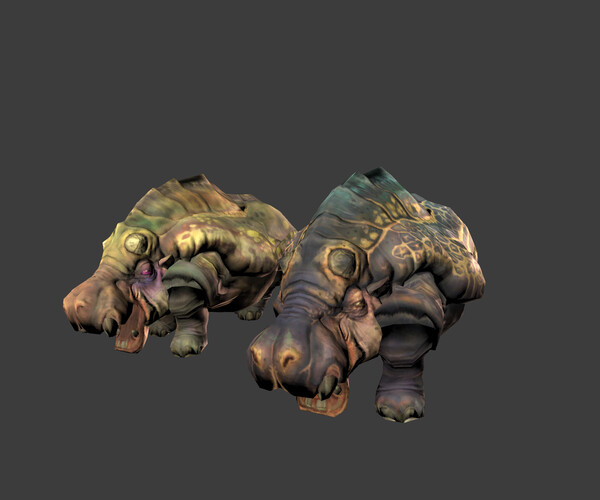 ArtStation - Hippo Mutant Animal | Game Assets