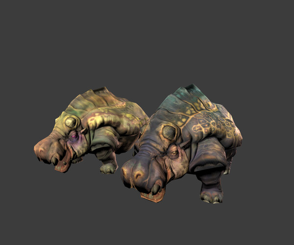 ArtStation - Hippo Mutant Animal | Game Assets