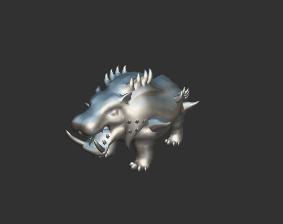 ArtStation - Hippo Mutant Giant Animal | Game Assets