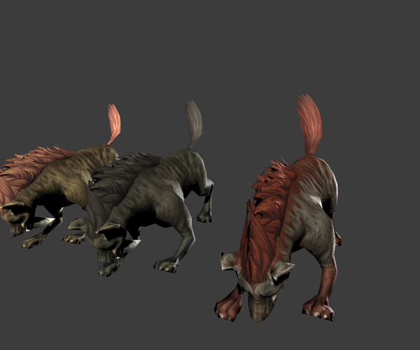 ArtStation - Hyena Mutant Animal Beast | Game Assets