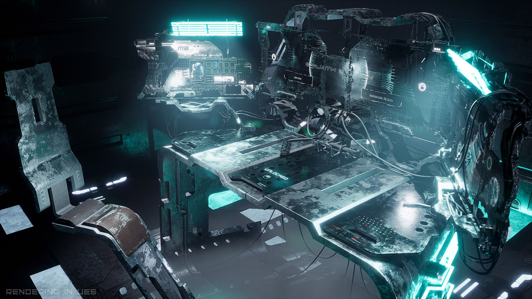 ArtStation - Sci-Fi Modular Computer Station | Game Assets