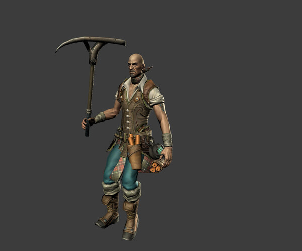 ArtStation - Miner Human Goblin | Game Assets