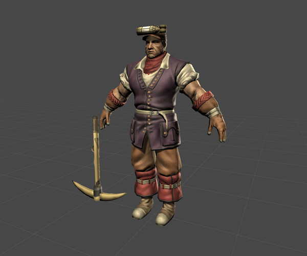 ArtStation - Human Miner Male | Game Assets