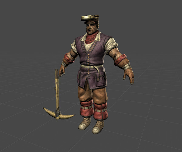 ArtStation - Human Miner Male | Game Assets