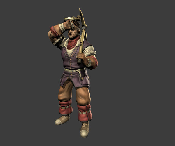 ArtStation - Human Miner Male | Game Assets