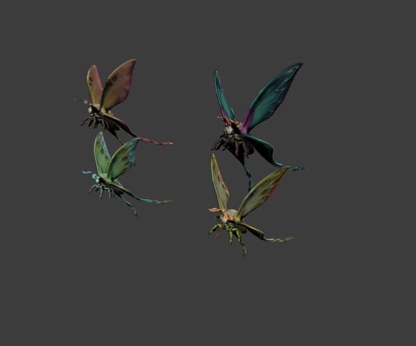 ArtStation - Alien Moth Mutant | Game Assets