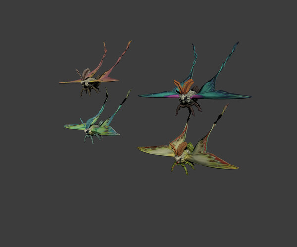 ArtStation - Alien Moth Mutant | Game Assets