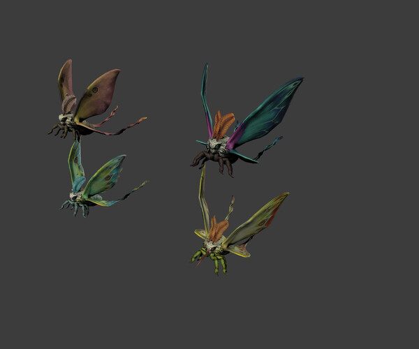 ArtStation - Alien Moth Mutant | Game Assets