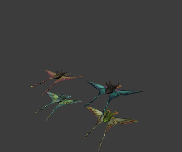 ArtStation - Alien Moth Mutant | Game Assets