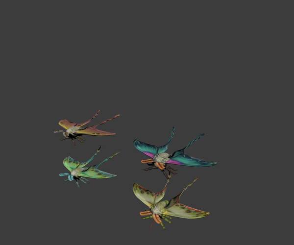 ArtStation - Alien Moth Mutant | Game Assets