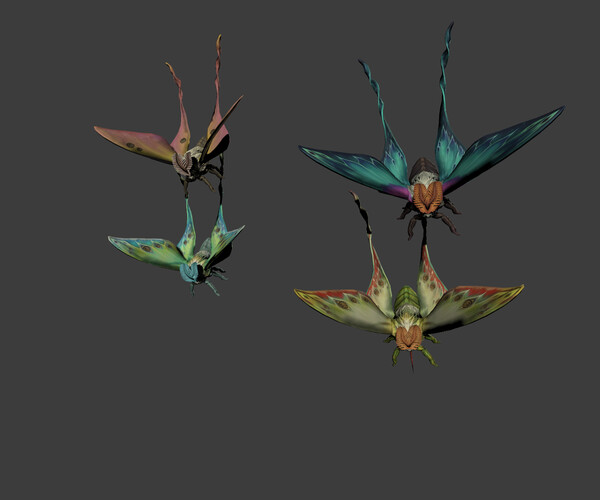 ArtStation - Alien Moth Mutant | Game Assets