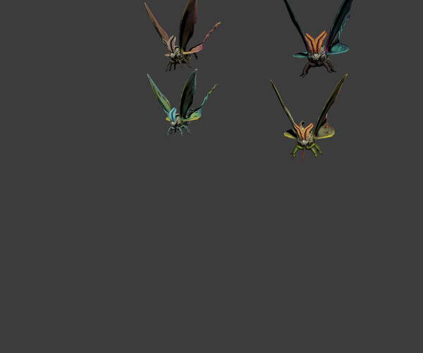 ArtStation - Alien Moth Mutant | Game Assets