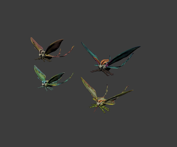 ArtStation - Alien Moth Mutant | Game Assets