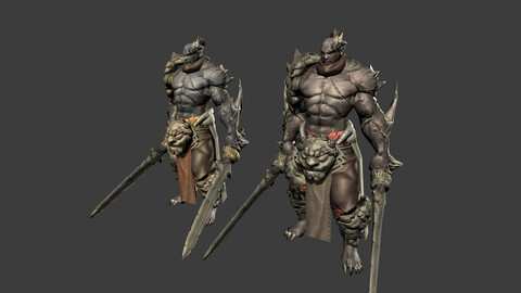 ArtStation - Demon Mutant Sword Master | Game Assets
