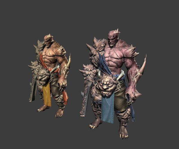 ArtStation - Demon Mutant Fighter | Game Assets