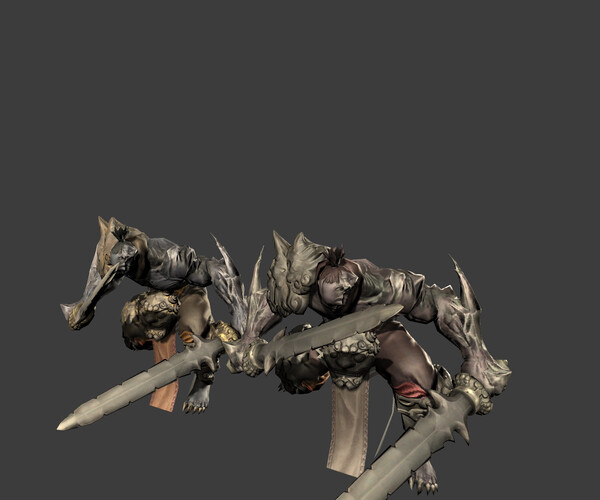 ArtStation - Demon Mutant Sword Master | Game Assets