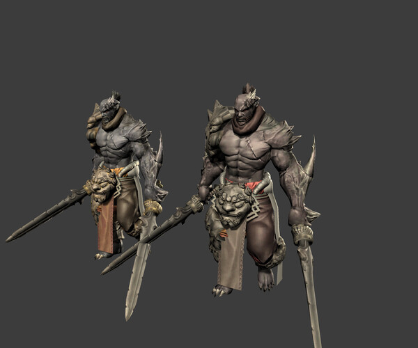 ArtStation - Demon Mutant Sword Master | Game Assets