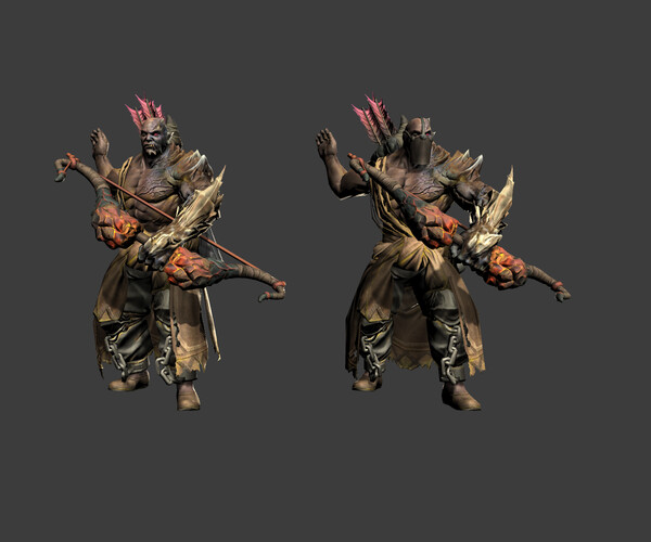 ArtStation - Demon Mutant Archer | Game Assets