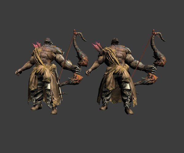 ArtStation - Demon Mutant Archer | Game Assets