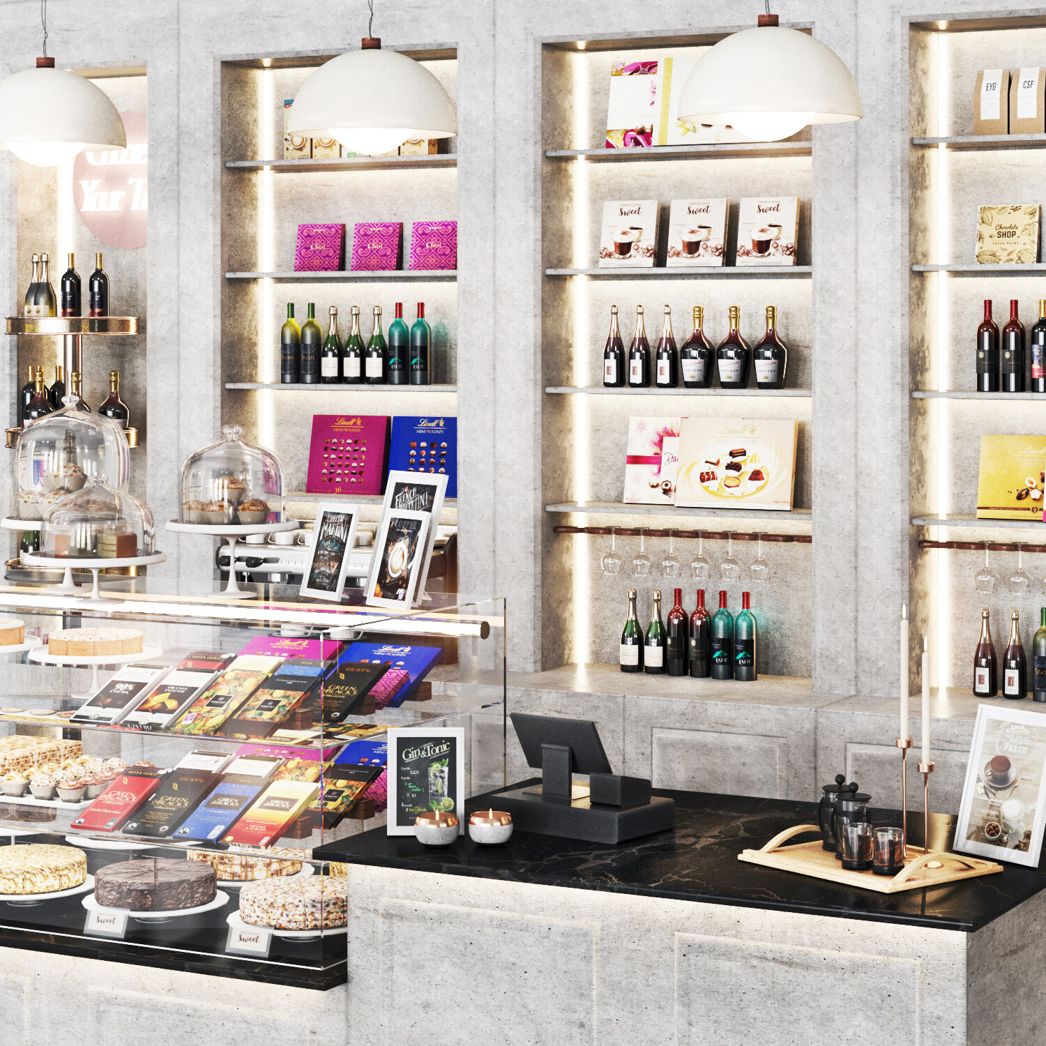 ArtStation - cafe 07 pastry bakery confectionary bar restaurant cake ...