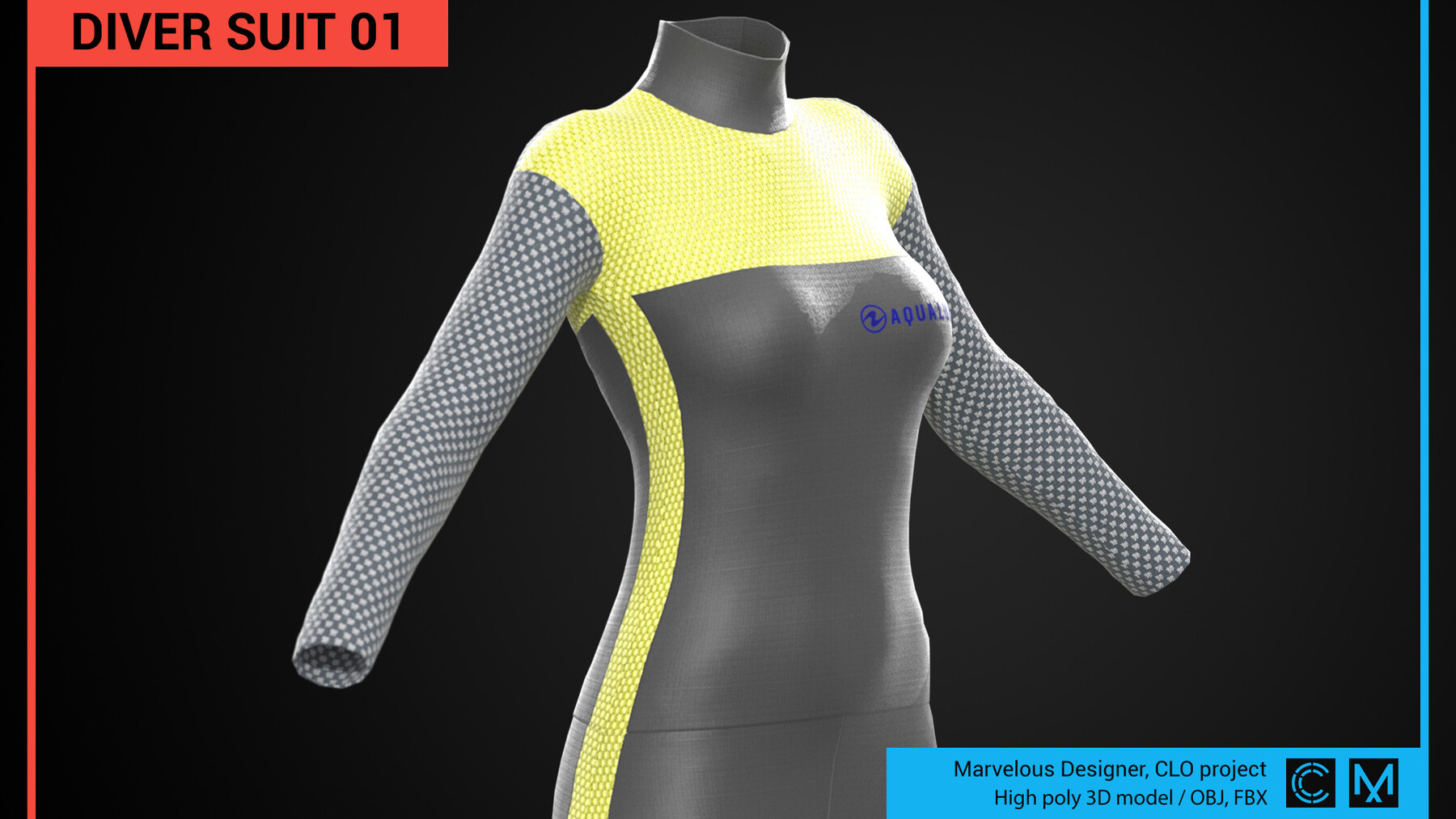ArtStation - DIVER SUIT 01 - Marvelous Designer, CLO project. | Resources