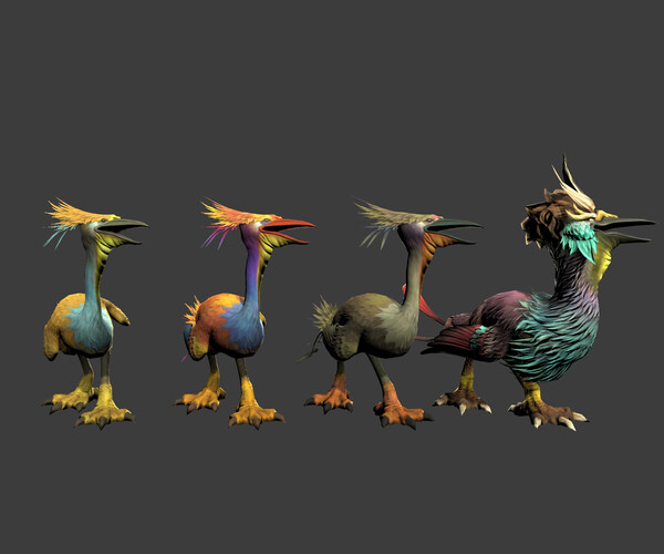 ArtStation - Alien Water Bird Animal | Game Assets