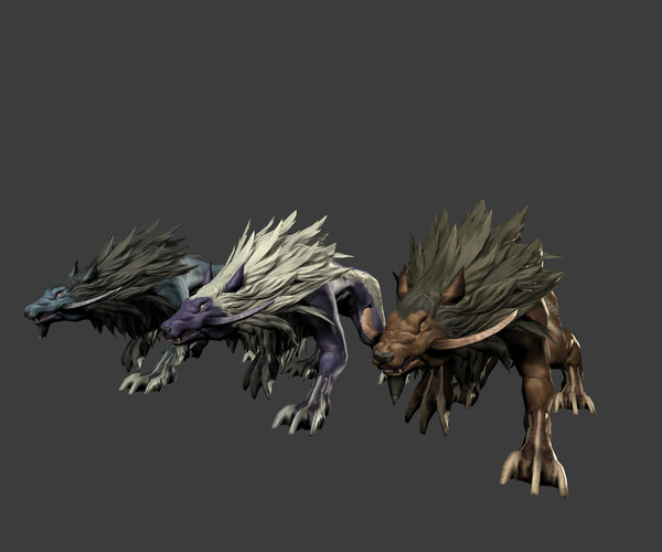 ArtStation - Beast Wolf Mutant | Game Assets