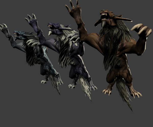 ArtStation - Beast Wolf Mutant | Game Assets