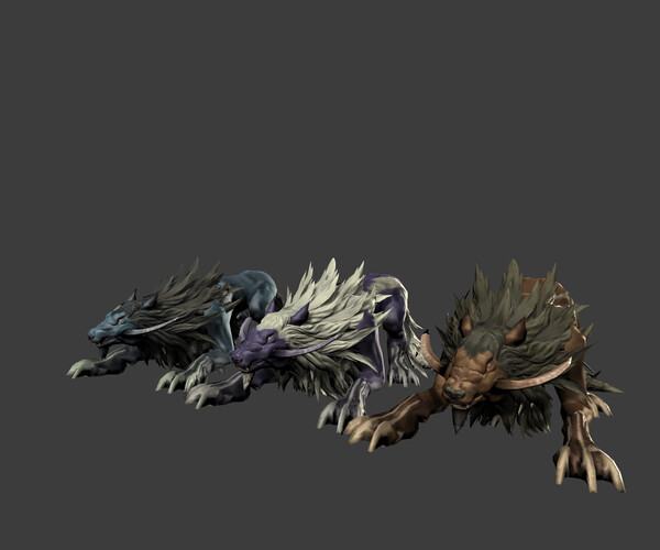 ArtStation - Beast Wolf Mutant | Game Assets